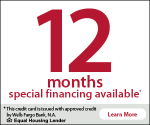 Enjoy 12 Months No-Interest Financing on our Products
